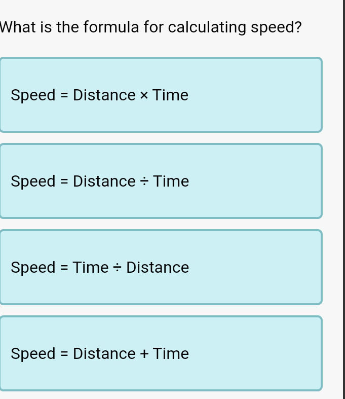 What is the formula for calculating speed | StudyX