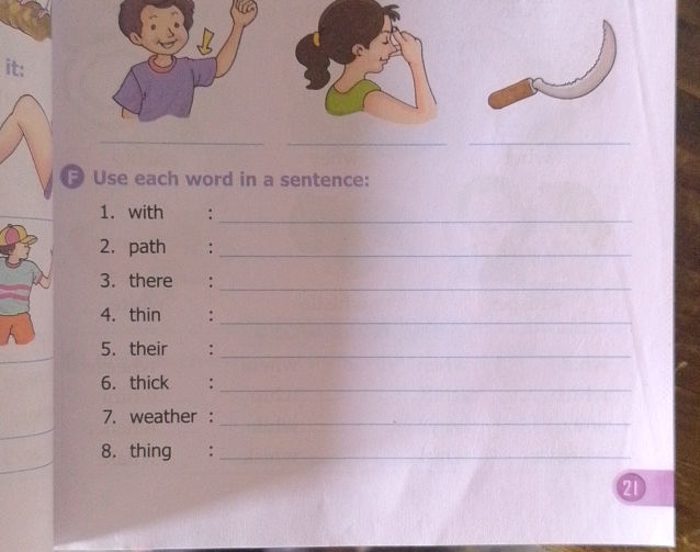 F Use each word in a sentence 1 with 2 path | StudyX