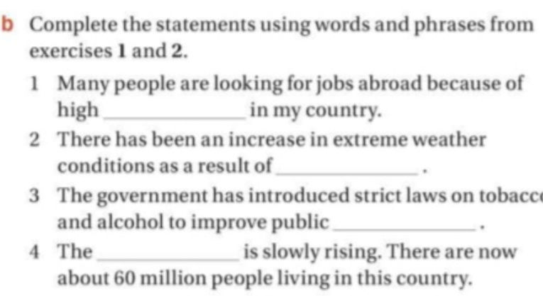 b Complete the statements using words and | StudyX