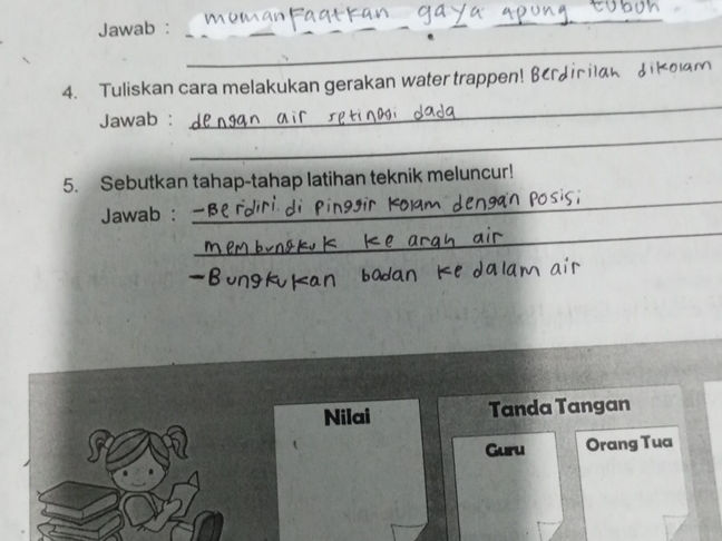 4 Tuliskan cara melakukan gerakan water | StudyX