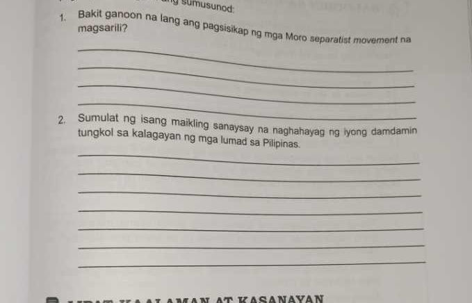 1. Bakit ganoon na lang ang pagsisikap ng | StudyX