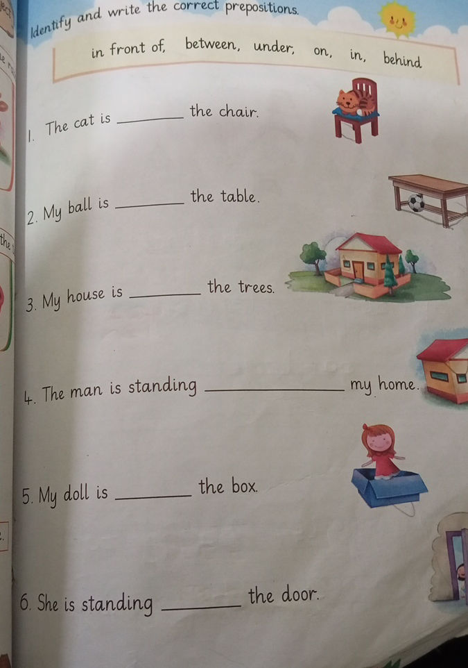 Identify and write the correct prepositions. | StudyX