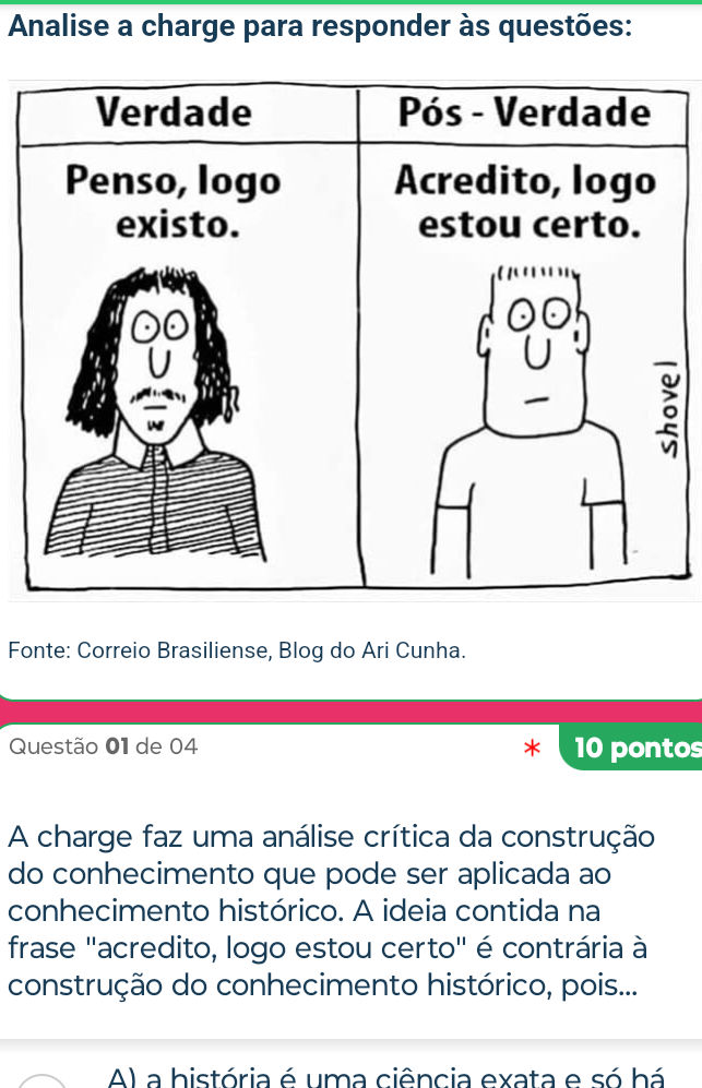 Analise a charge para responder às questões: | StudyX