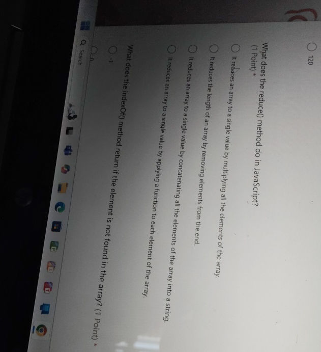 What does the reduce() method do in | StudyX