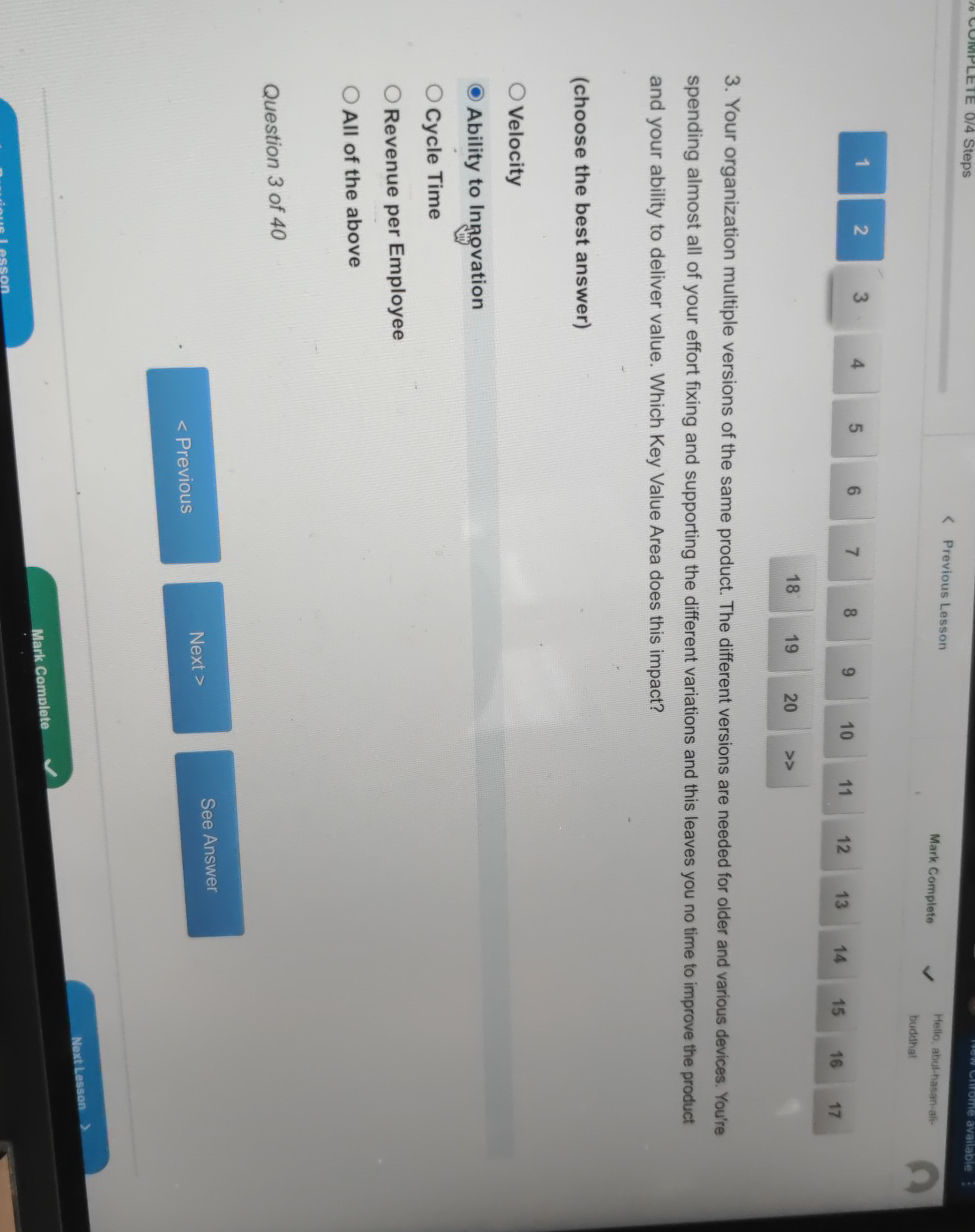 3 Your organization multiple versions of the | StudyX