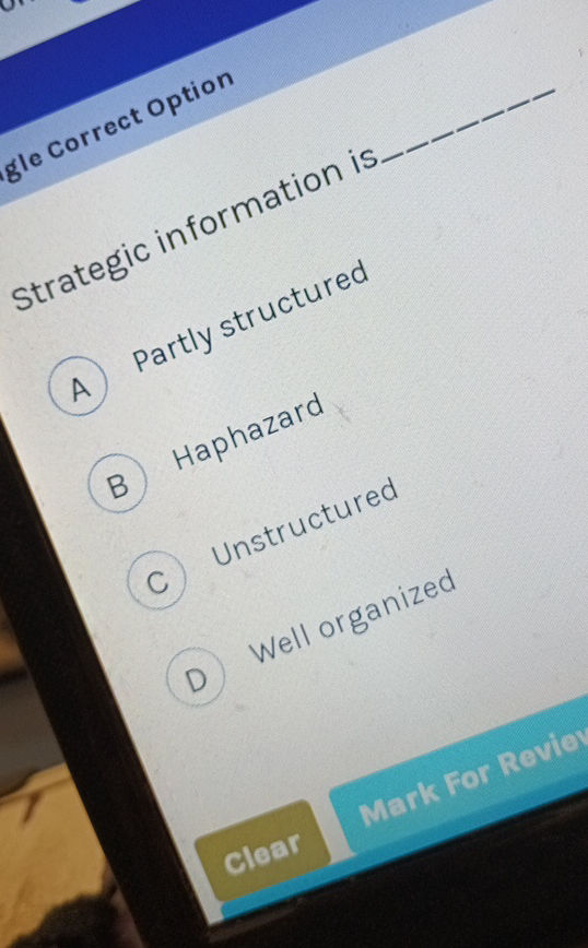 Strategic information is A Partly | StudyX