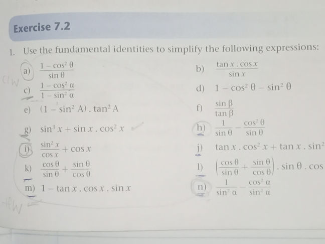 1 Use the fundamental identities to simplify | StudyX