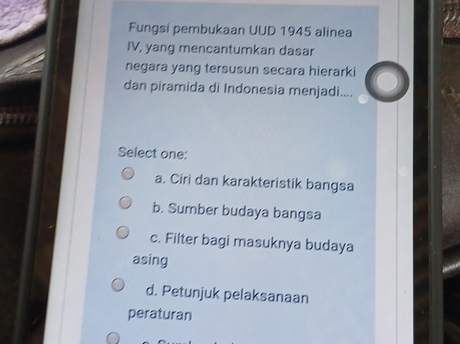 Fungsi pembukaan UUD 1945 alinea IV yang | StudyX