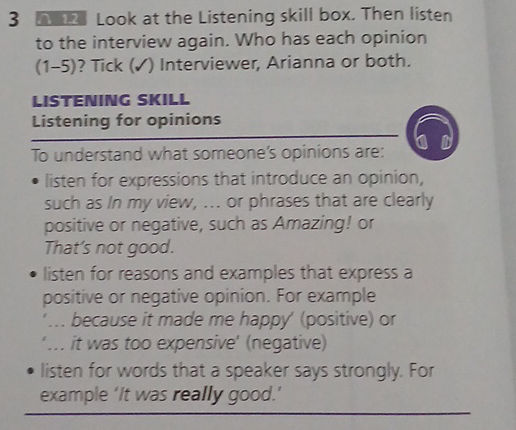 Look at the Listening skill box Then listen | StudyX
