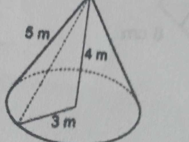 Find the volume of the cone shown below | StudyX