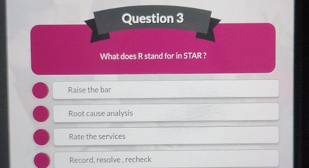 What does R stand for in STAR Raise the bar | StudyX