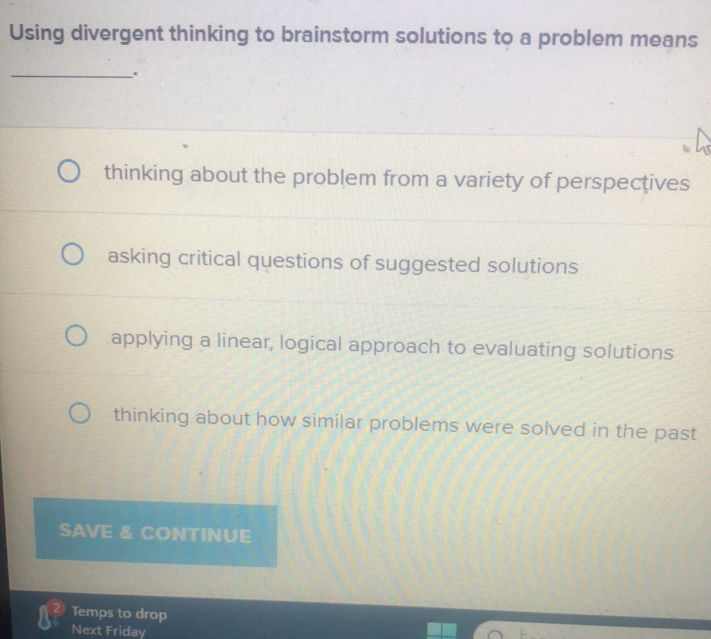 Using divergent thinking to brainstorm | StudyX