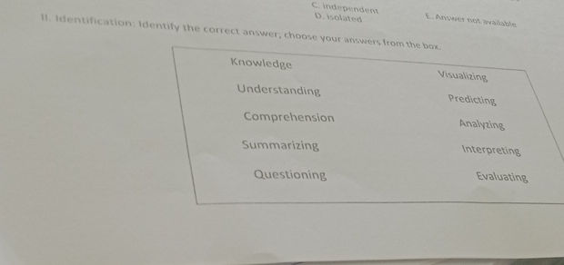 11 Identification Identify the correct | StudyX