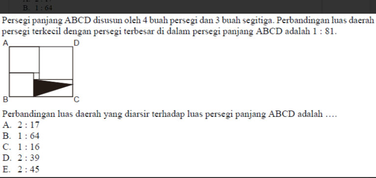 Persegi panjang ABCD disusun oleh 4 buah | StudyX