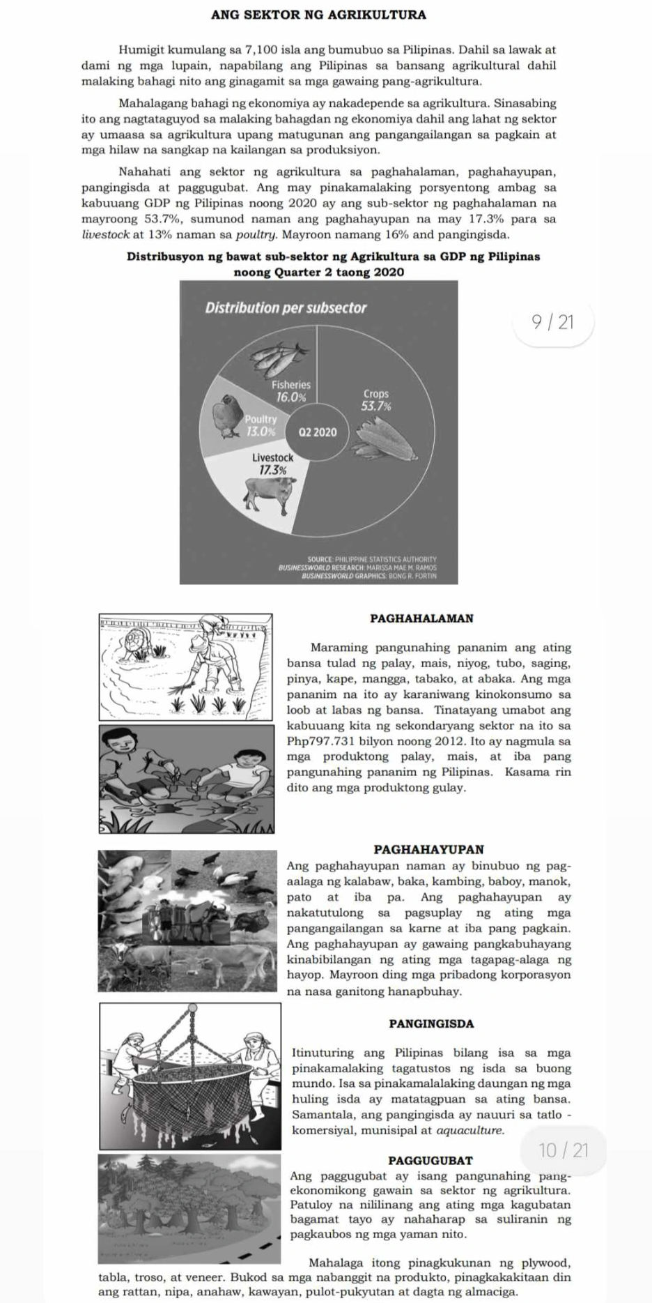 ANG SEKTOR NG AGRIKULTURA Humigit kumulang