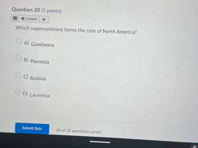 Which supercontinent forms the core of North | StudyX