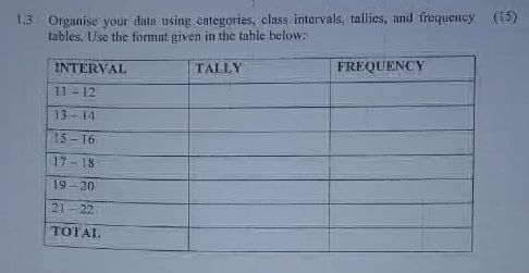 Organise your data using categories, class | StudyX