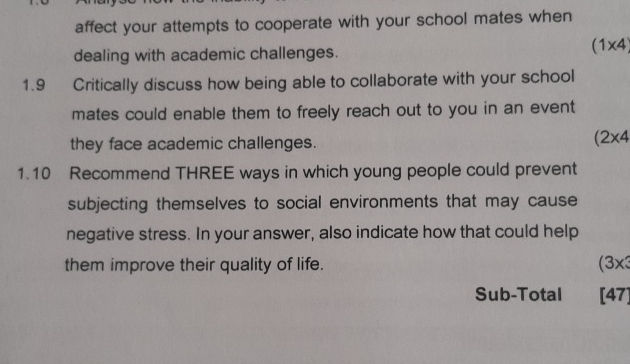 18 Analyse how the inability to cooperate