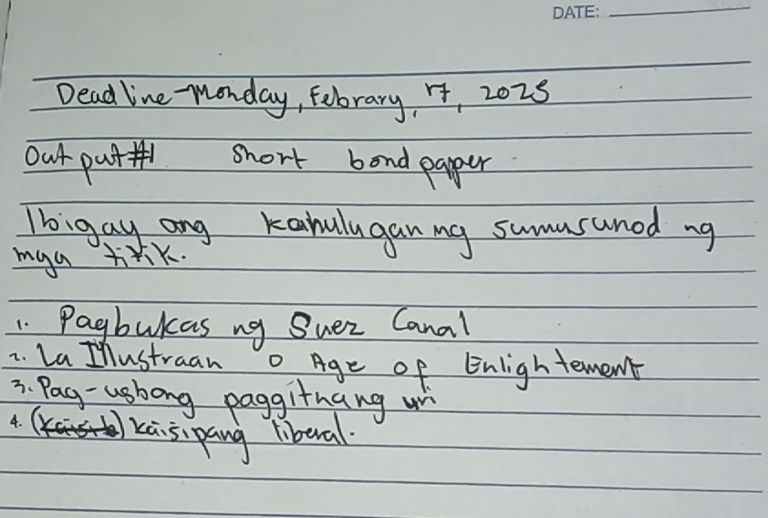 Ibigay ang kahulugan ng sumusunod na mga | StudyX