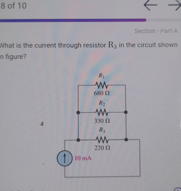 What is the current through resistor $R_3$ | StudyX