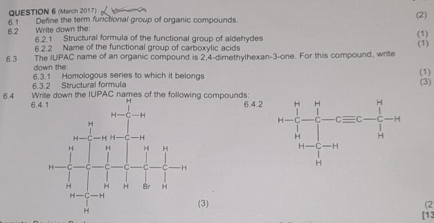 61 Define the term functional group of | StudyX