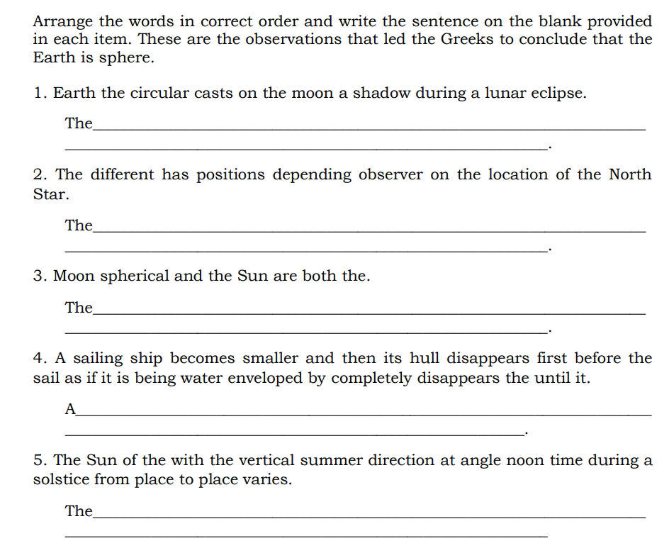 Arrange the words in correct order and write | StudyX