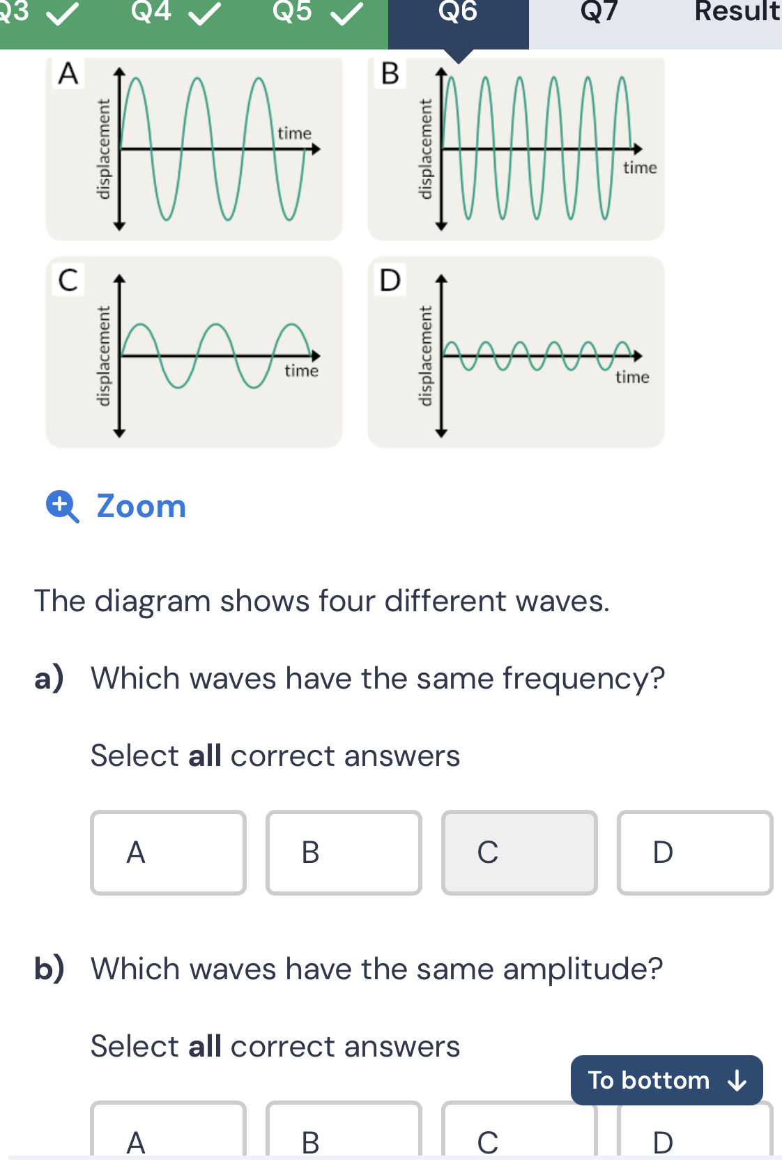The diagram shows four different waves. a) | StudyX