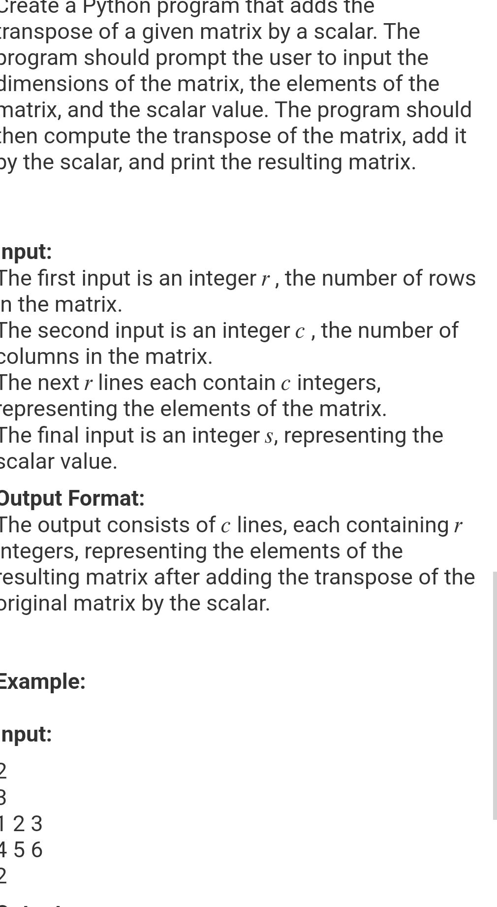 Create a Python program that adds the | StudyX