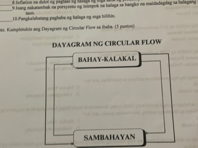 Kumpletuhin ang Dayagram ng Circular Flow sa | StudyX