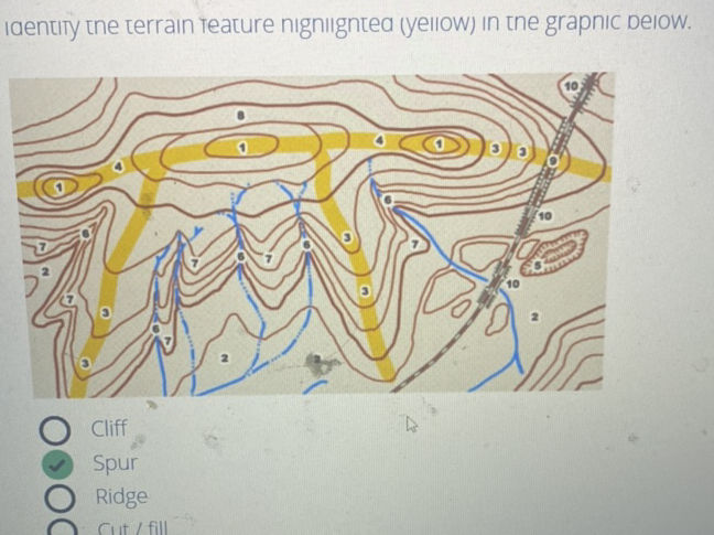 Identity the terrain feature highlighted | StudyX