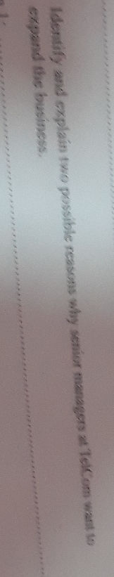 Identify and explain two possible reasons | StudyX