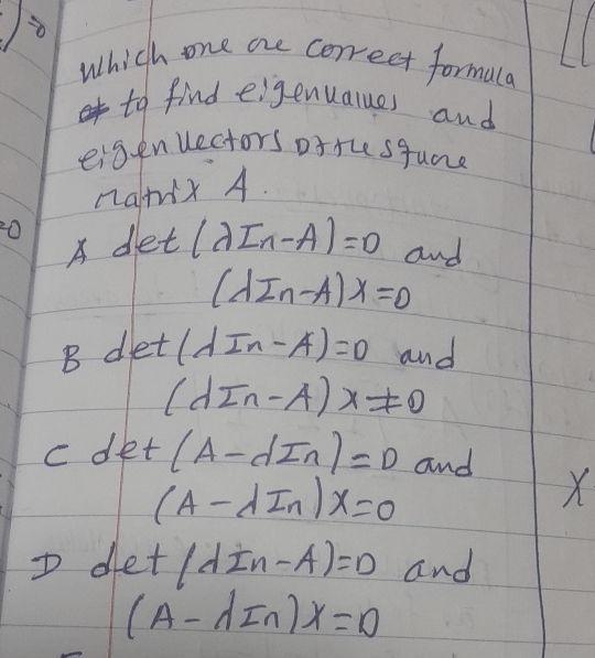 Which one are correct formula to find | StudyX