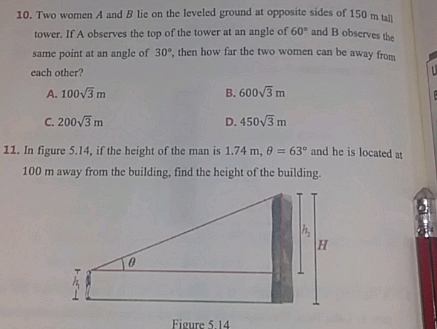 10. Two women A and B lie on the leveled | StudyX