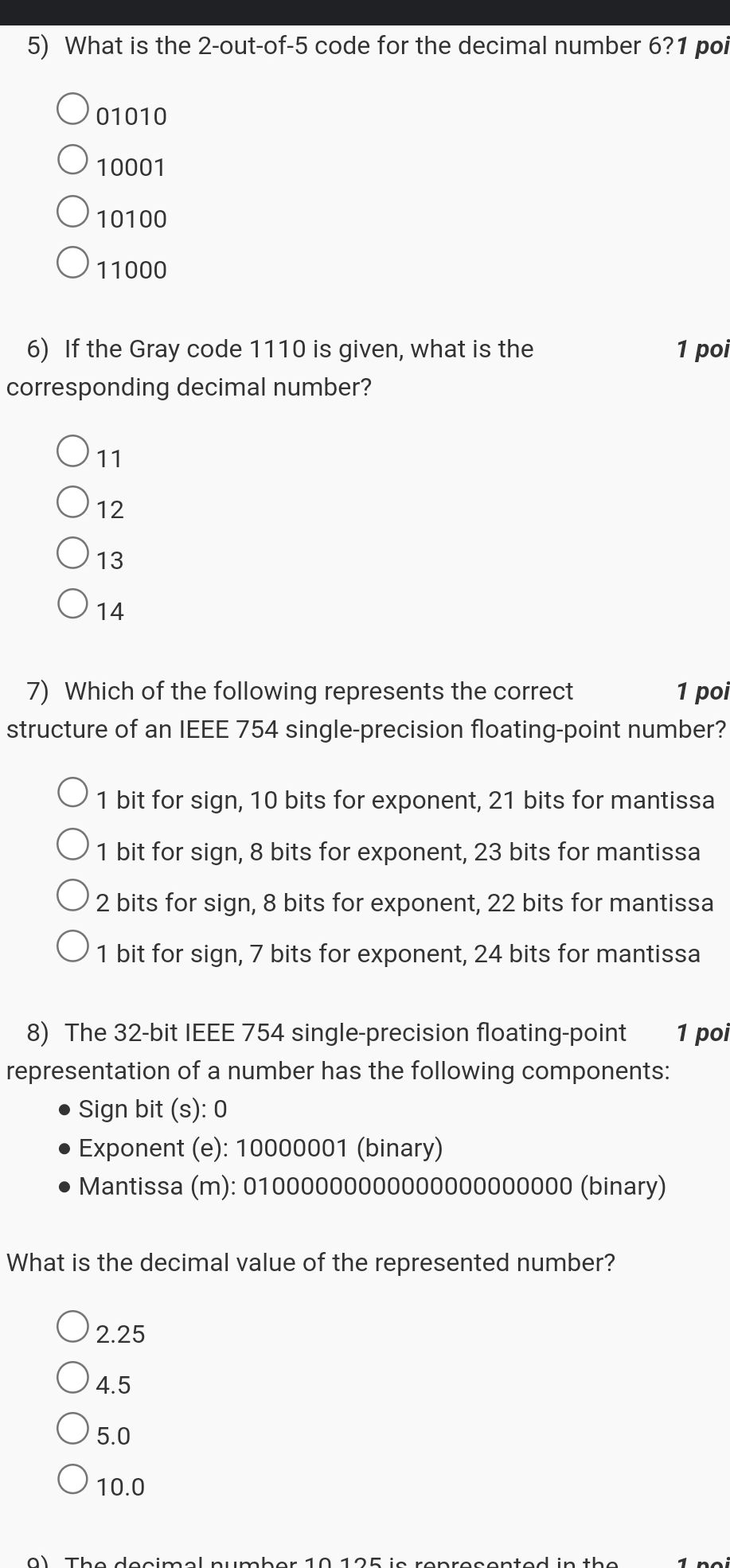 5) What is the 2-out-of-5 code for the | StudyX
