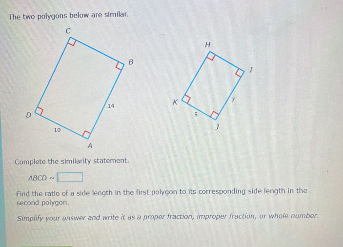 The two polygons below are similar Complete | StudyX