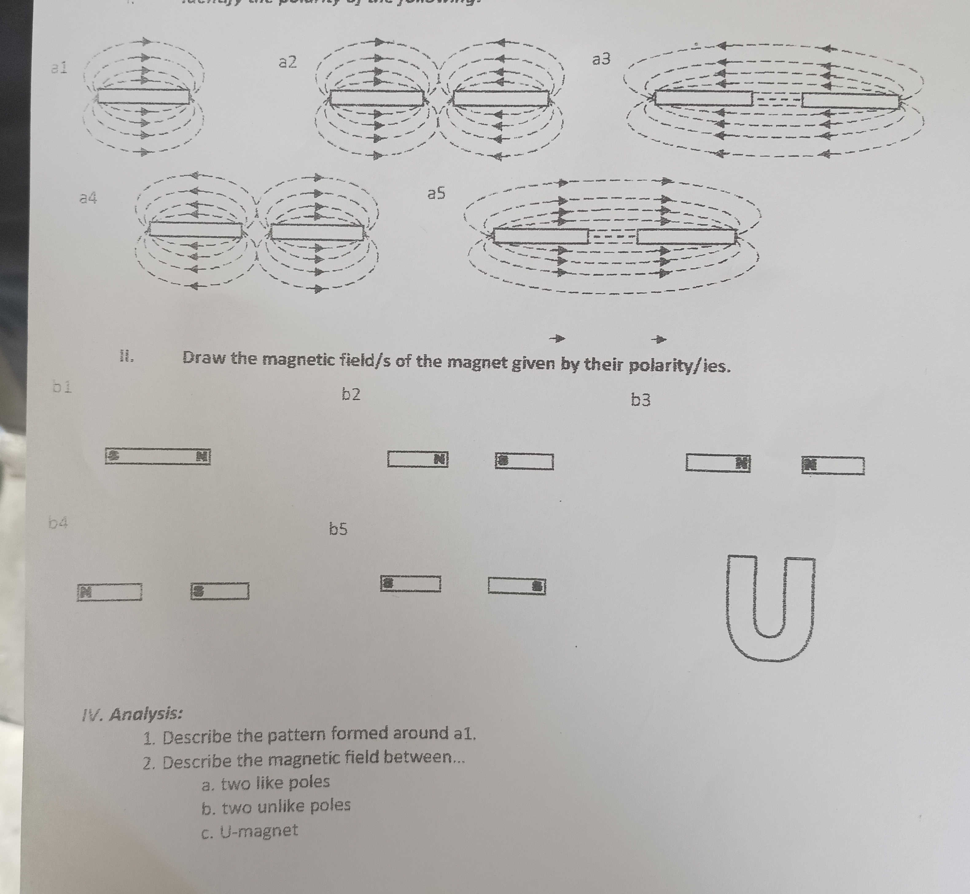 1 Describe the pattern formed around a1 2 | StudyX
