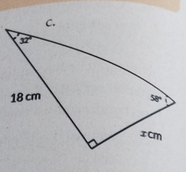 Find the value of x in the given | StudyX