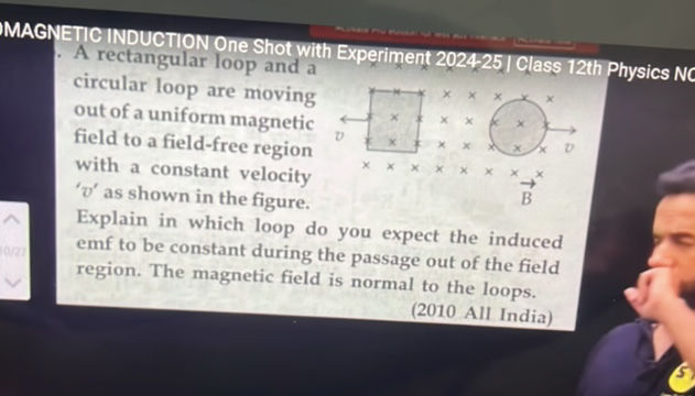 A rectangular loop and a circular loop are | StudyX