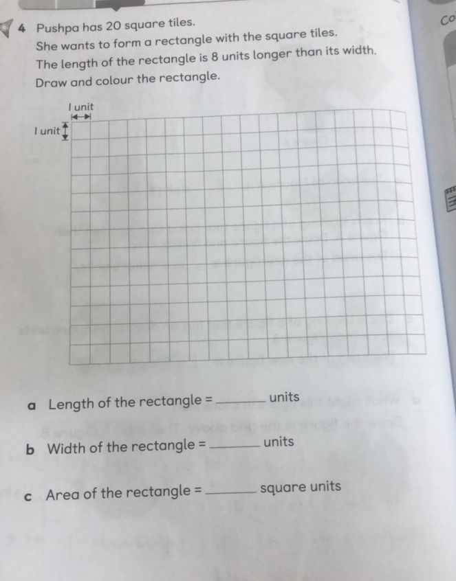 4 Pushpa has 20 square tiles She wants to | StudyX