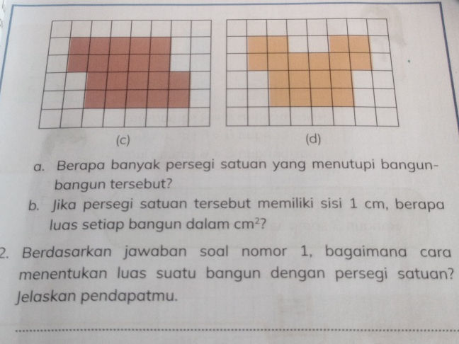 a Berapa banyak persegi satuan yang menutupi | StudyX