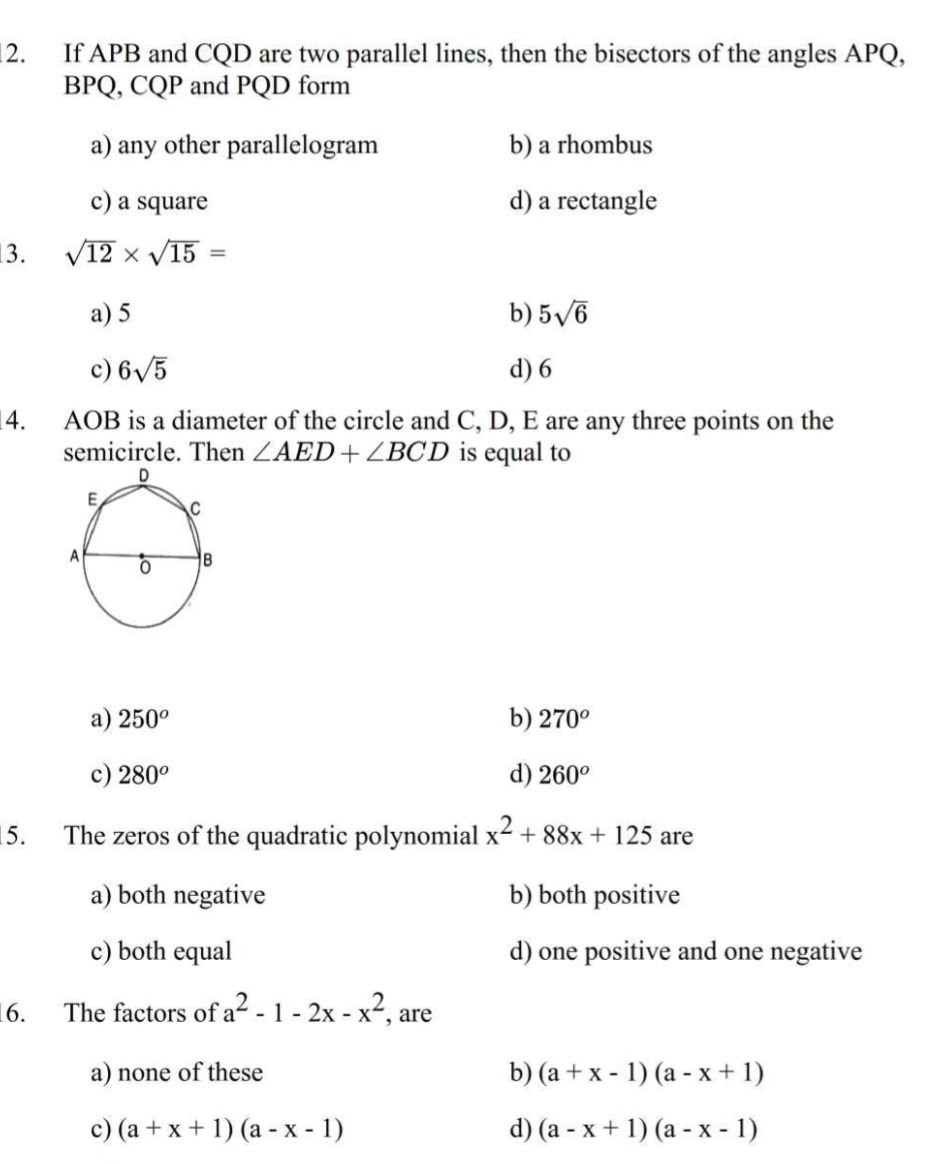 12 If APB and CQD are two parallel lines | StudyX