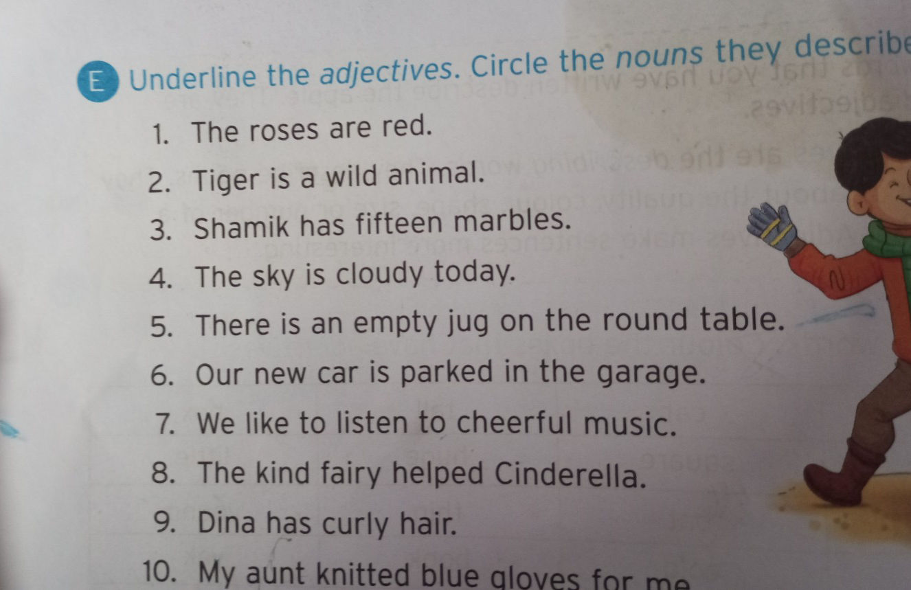 E Underline the adjectives Circle the nouns | StudyX