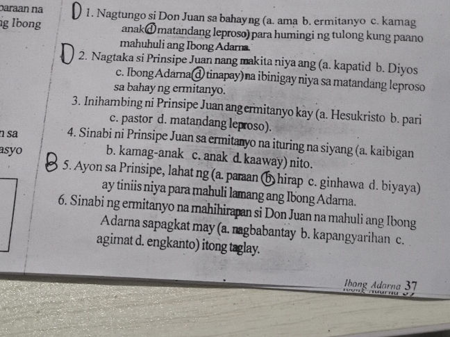 Nagtungo si Don Juan sa bahay ng (a. ama b.