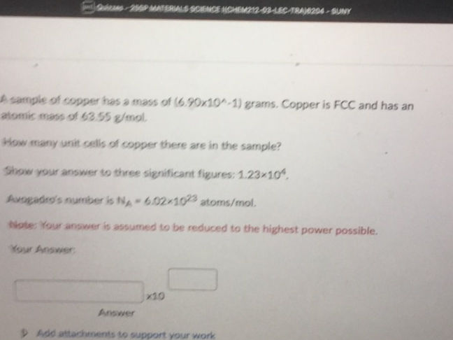 A sample of copper has a mass of ($6.90 | StudyX