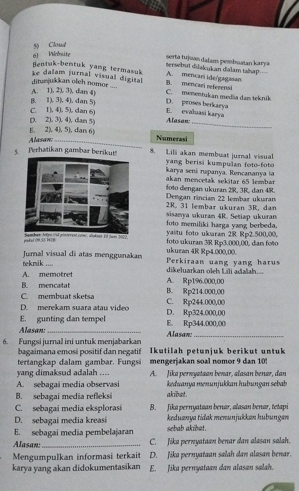 5. Perhatikan gambar berikut! [Image of a | StudyX