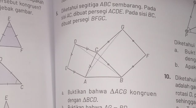Diketahui segitiga ABC sembarang Pada sisi | StudyX