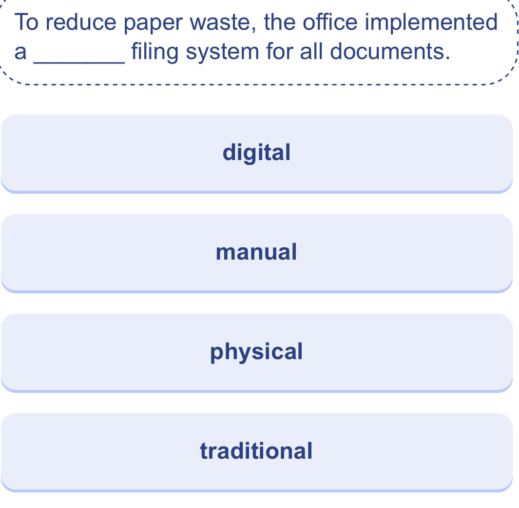 To reduce paper waste, the office