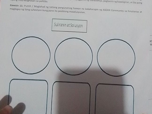 Gawain 11 Pumili / Maglahad ng tatlong | StudyX