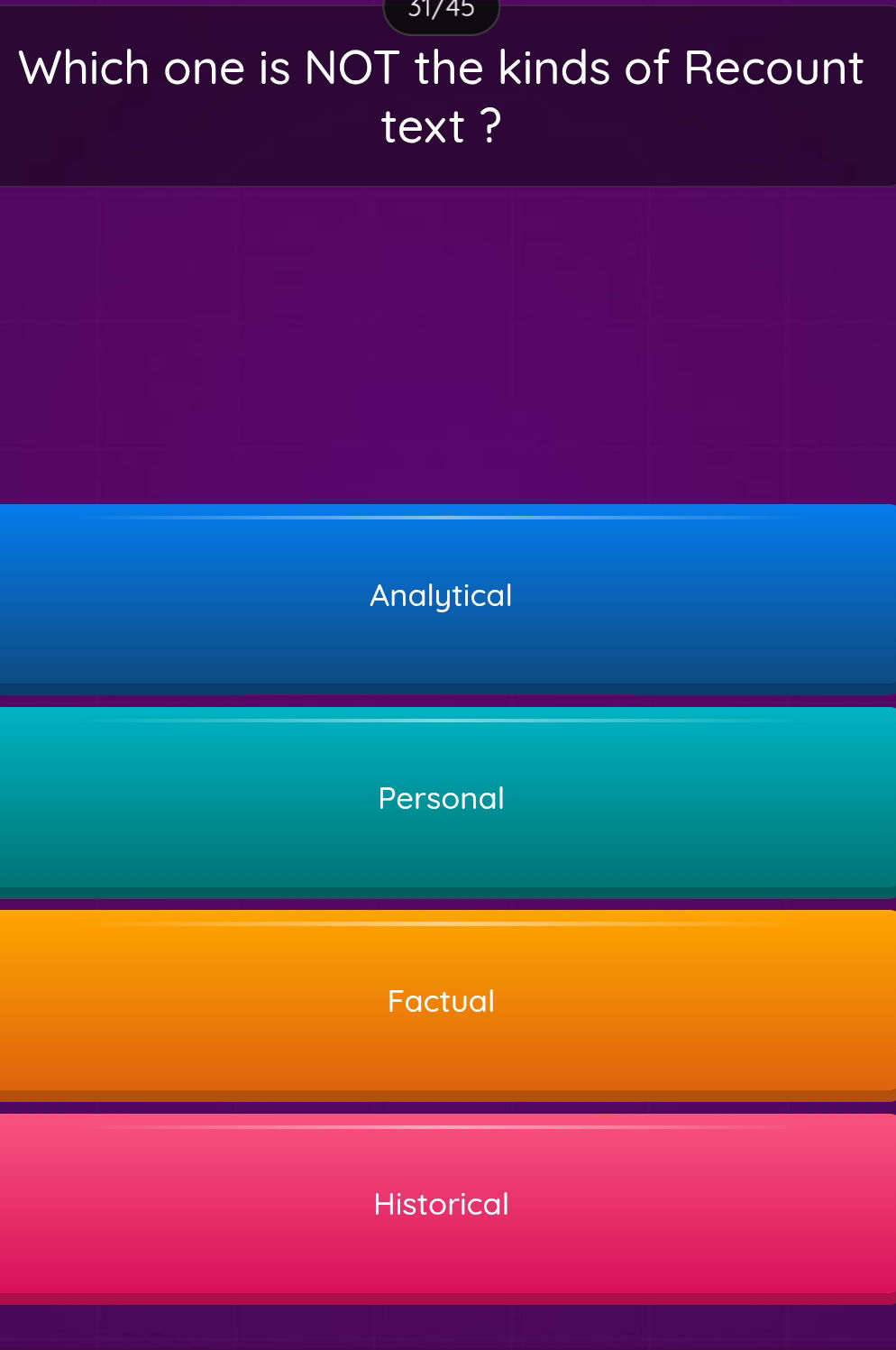 Which one is NOT the kinds of Recount text | StudyX