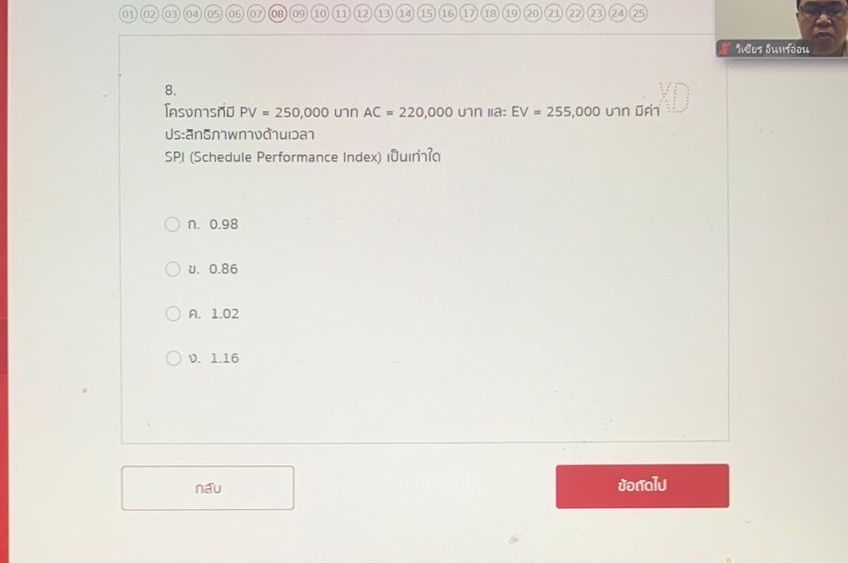 PV = 250000 AC = 220000 EV = 255000 SPI